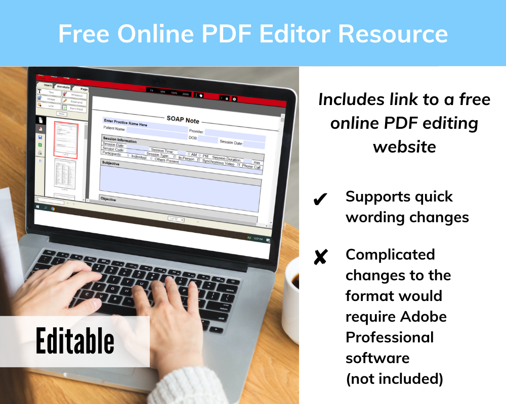 Simple SOAP Note Template by a Licensed Therapist