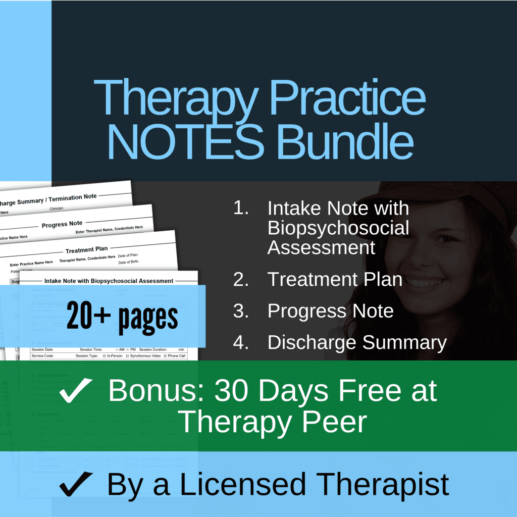 Therapy Practice NOTES Template Bundle PDF